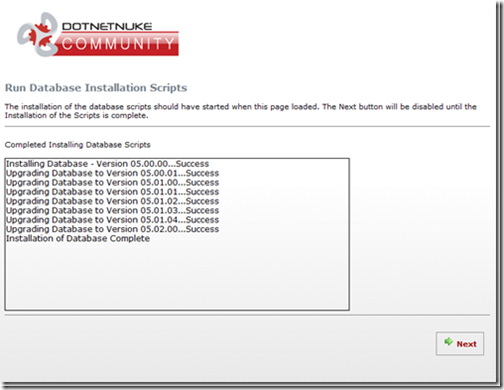 Dotnetnuke 05.02.00 – Installation Steps With Screenshot